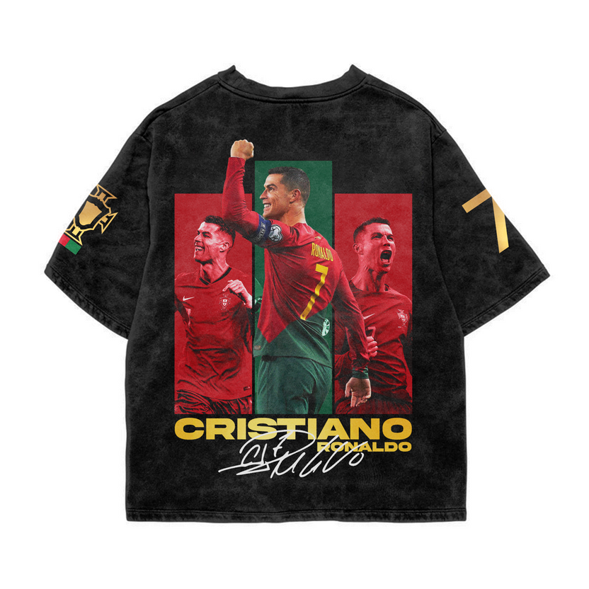 CR7 Legacy Acid Wash Oversized Tee – kult.co.in