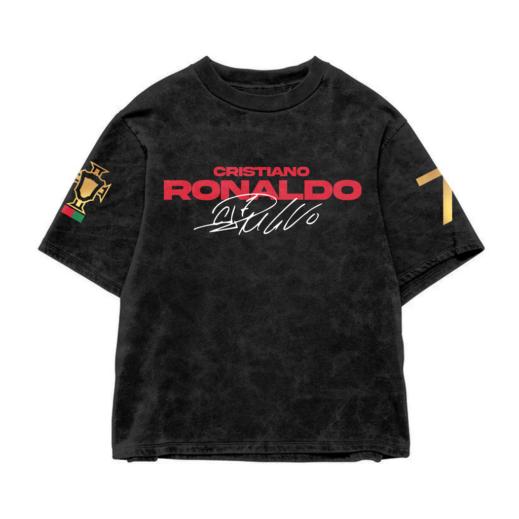CR7 Legacy Acid Wash Oversized Tee – kult.co.in